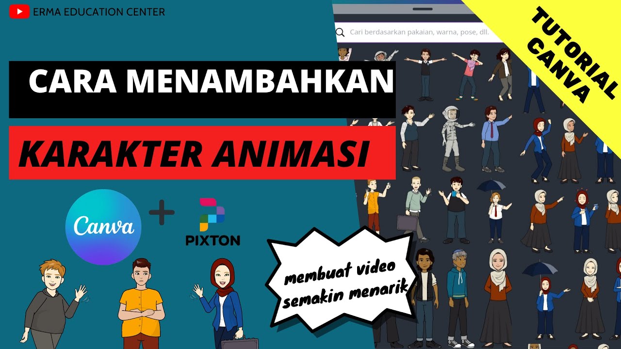 Cara Menambahkan Karakter Animasi pada Video Pembelajaran di Canva | Tutorial Canva + Pixton ...