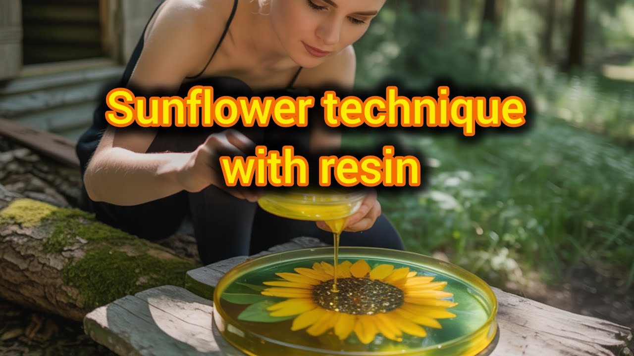 Easy 3D Sun Flower Design Technique in Resin for Beginners#art - YouTube