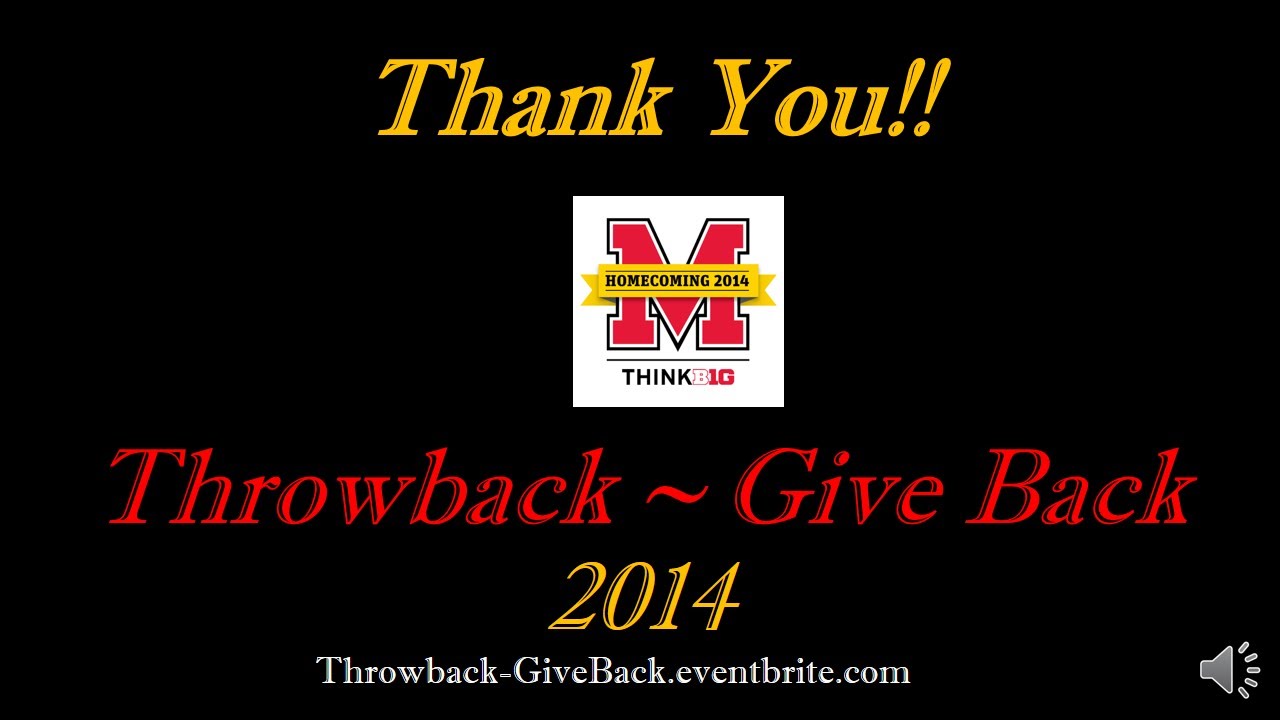 2014 "Throwback ~ Give Back" Thank You - YouTube