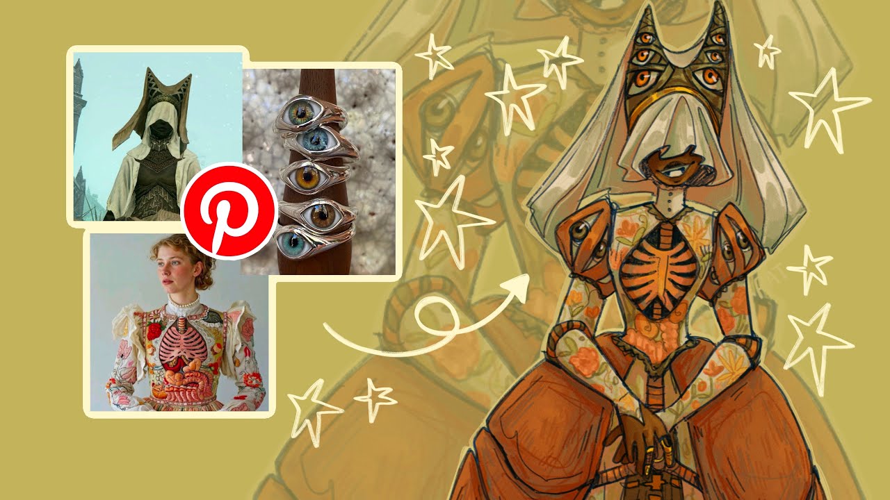 🫁TURNING MY RANDOM PINTEREST BOARD INTO (more) CHARACTER DESIGNS🫀 - YouTube