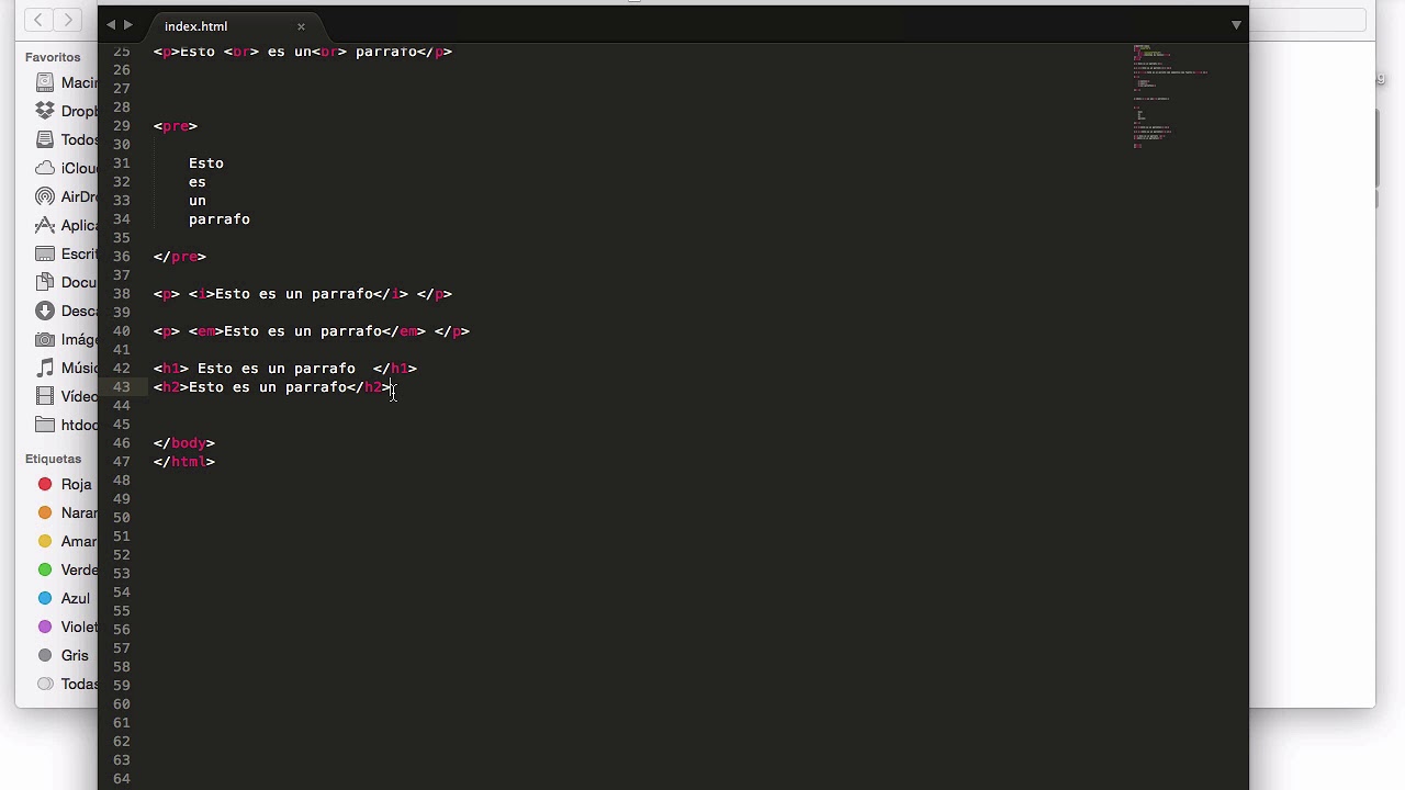1 TUTORIAL HTML5 (Elementos de texto) - YouTube