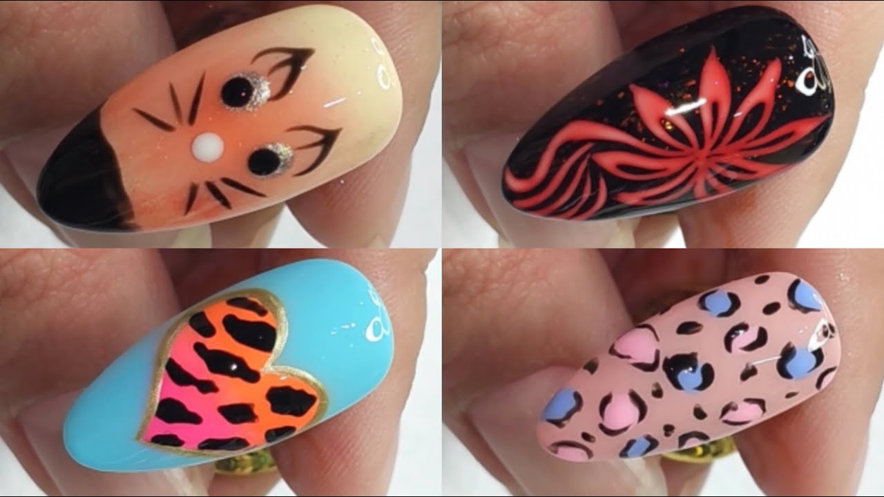 #290 nail art design compilation | nail art at home | normal nail art ...