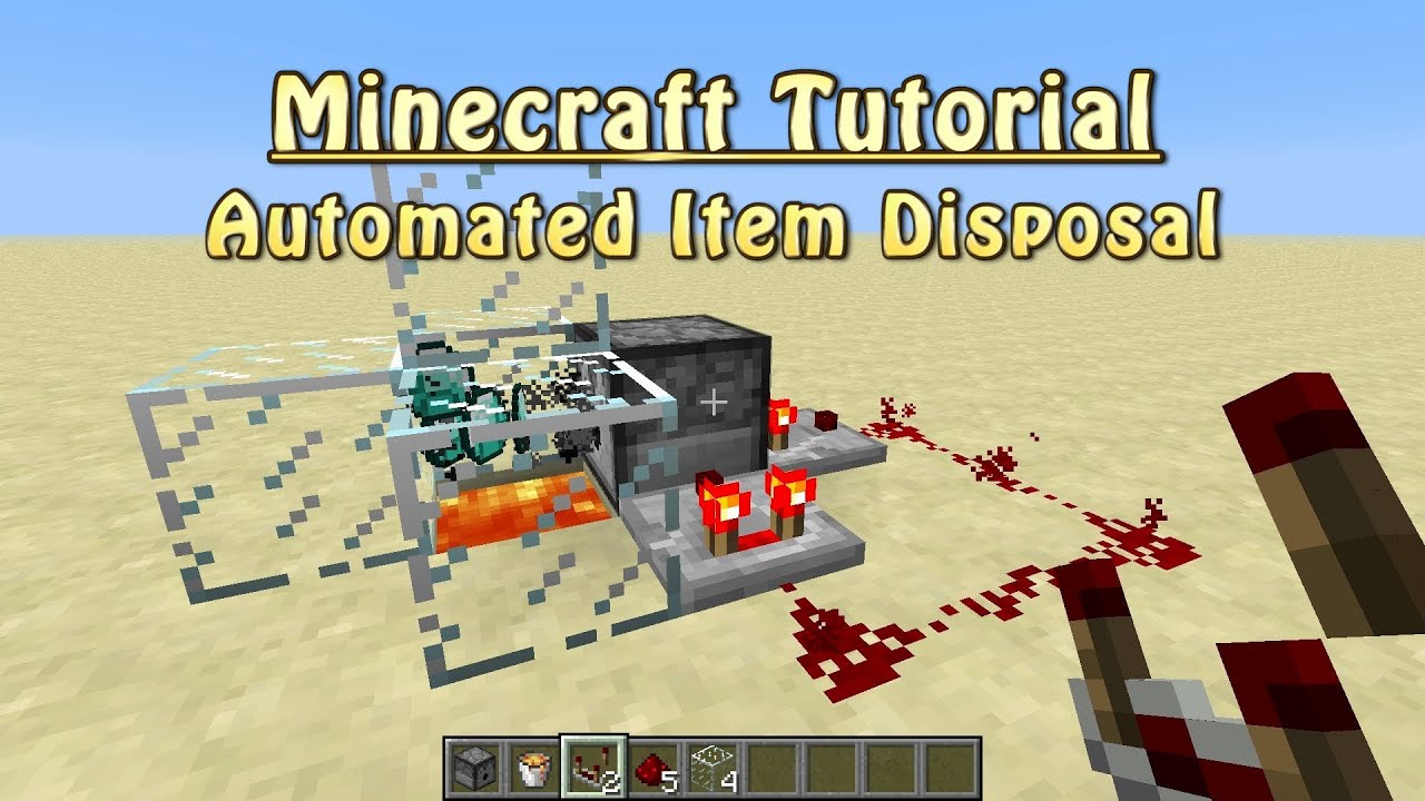 Minecraft 1.5 Tutorial - Automated Item Disposal (Patched) - YouTube