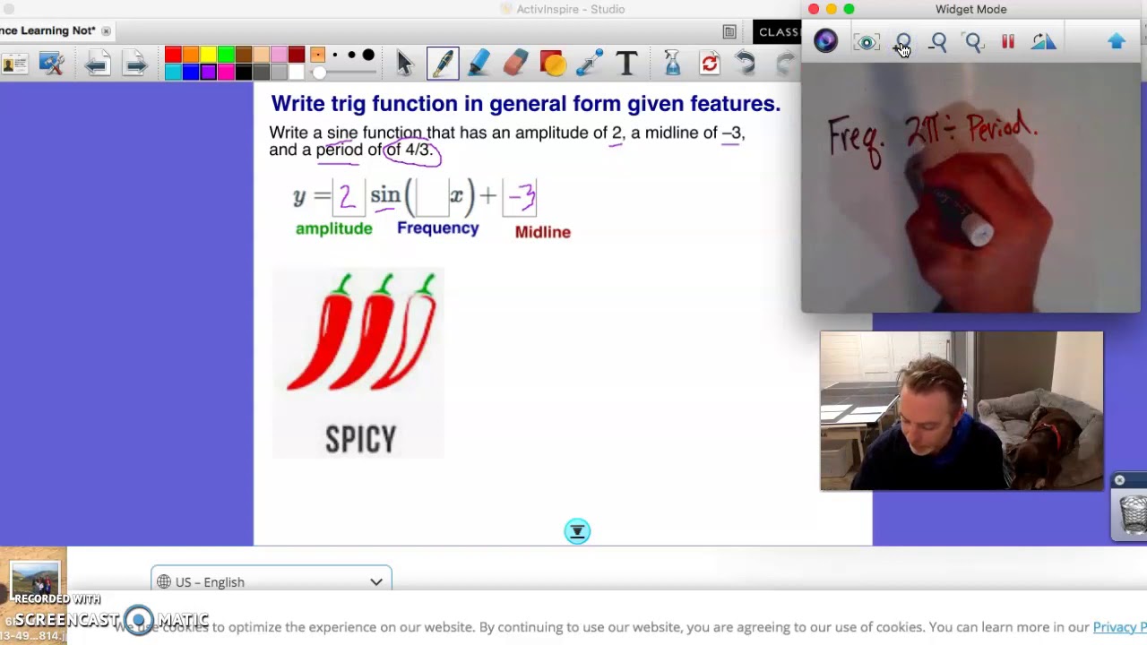Writing trig functions given features - YouTube