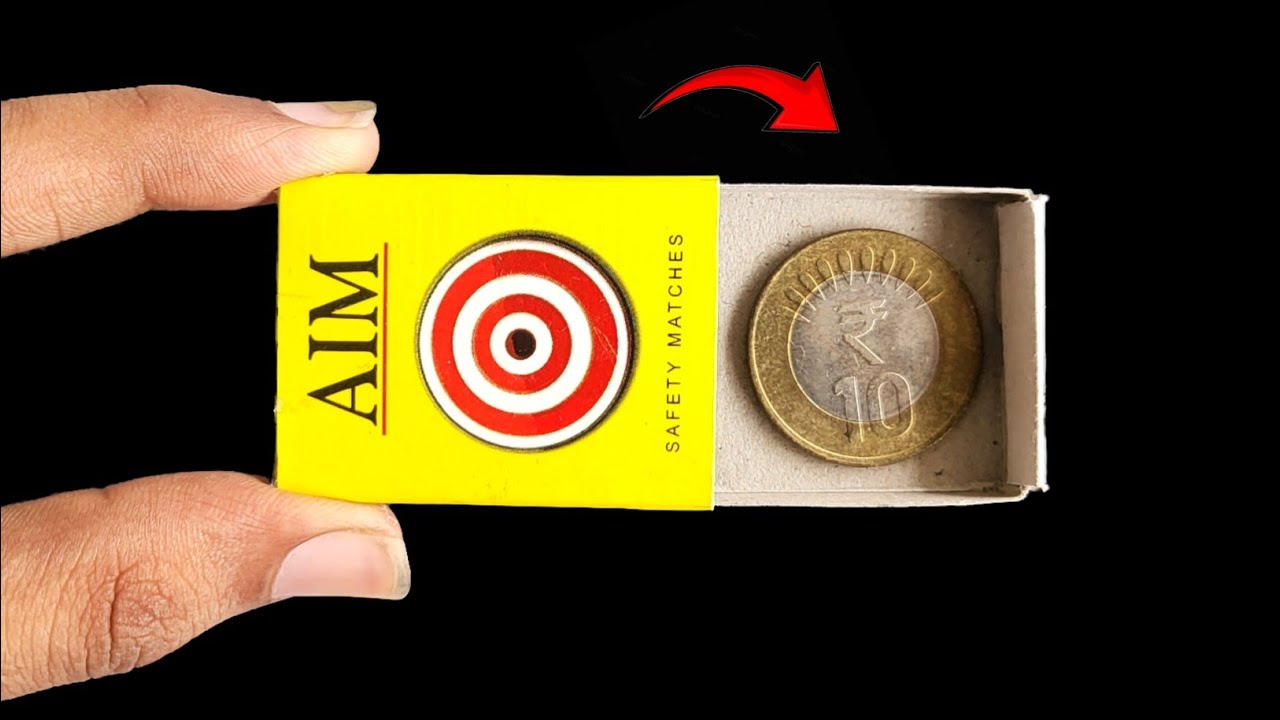 Matchbox and coin magic trick , how to do magic - YouTube