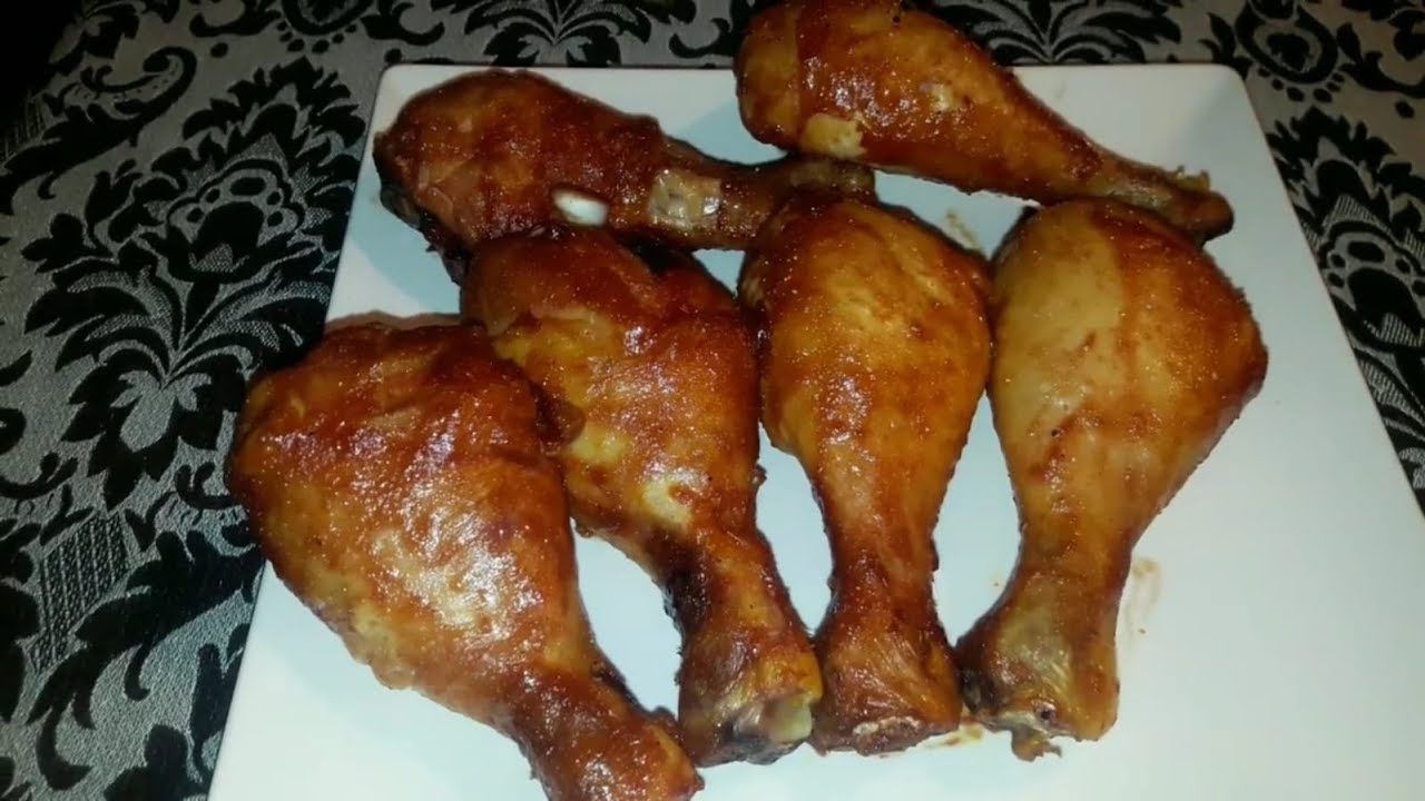 Muslitos de pollo en salsa barbacoa asado en bbq weber - YouTube