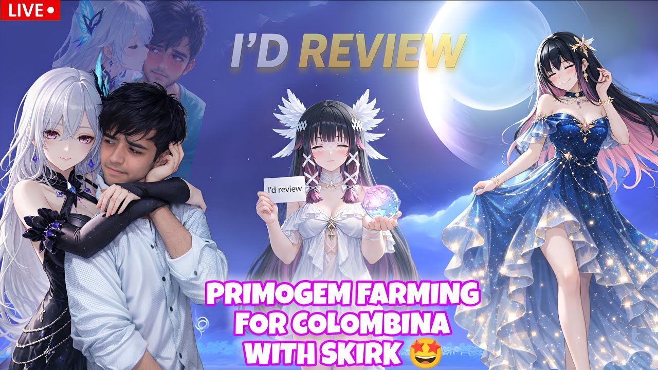 PRIMOGEM FARMING FOR COLOMBINA 😍 | PLAYING WITH SKIRK | I’D REVIEW LIVE ...