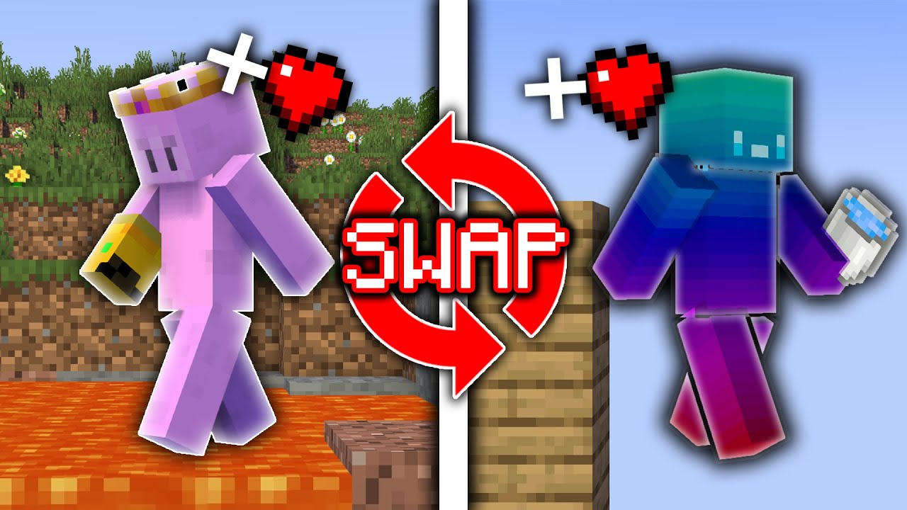 Minecraft DeathSwap, But Every Time We Swap We Gain A Heart... - YouTube