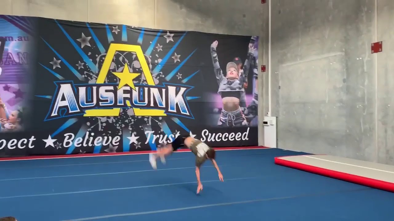 level 4 Round Off Back Handspring Layout - YouTube