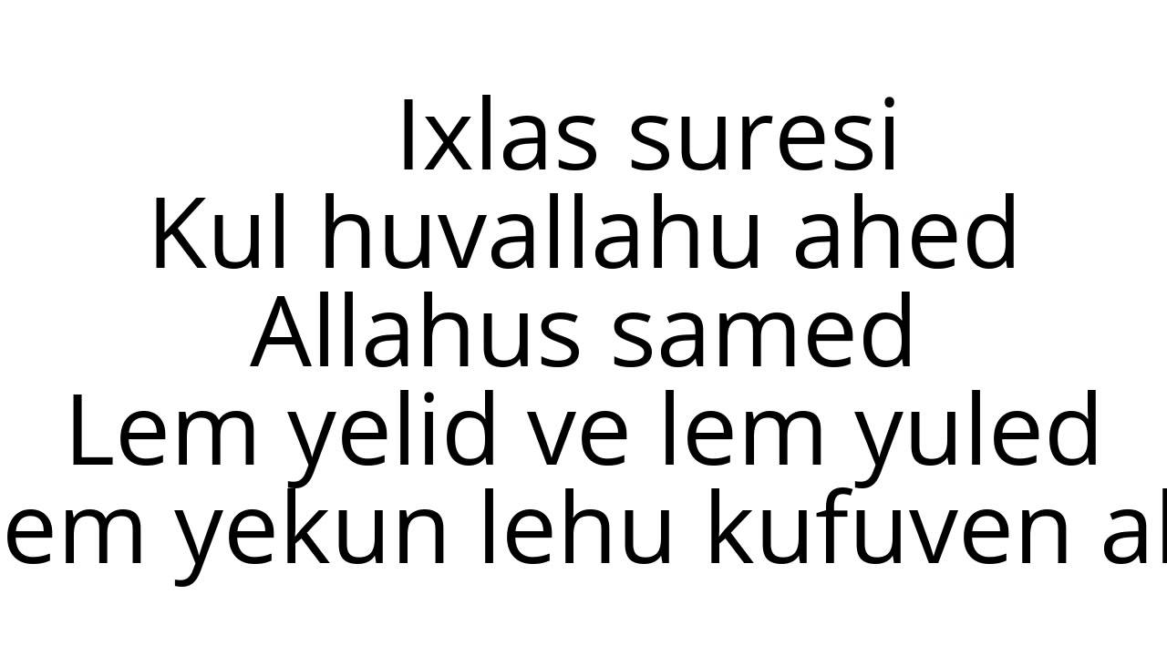 Ixlas suresi - YouTube