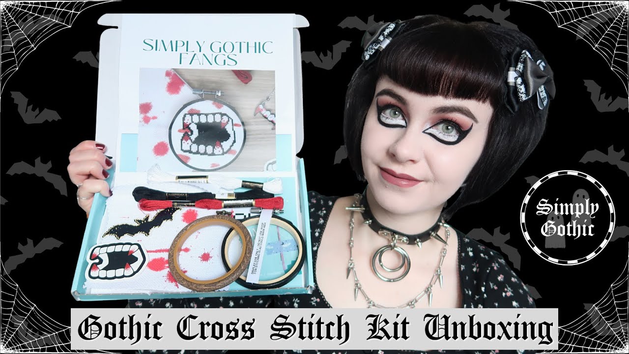 GOTHIC CROSS STITCH KIT | SIMPLY GOTHIC X MONSTROUS DESIGNS | GOTH DIY ...