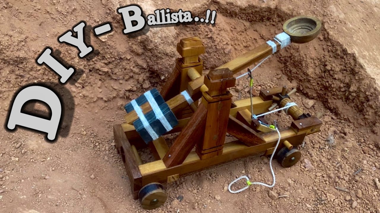 Wooden Art // DIY your own beautiful wooden mini catapult. - YouTube