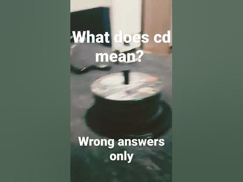 what does cd mean? - YouTube