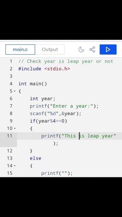 Given year is leap or not | Using C language | if else statement - YouTube