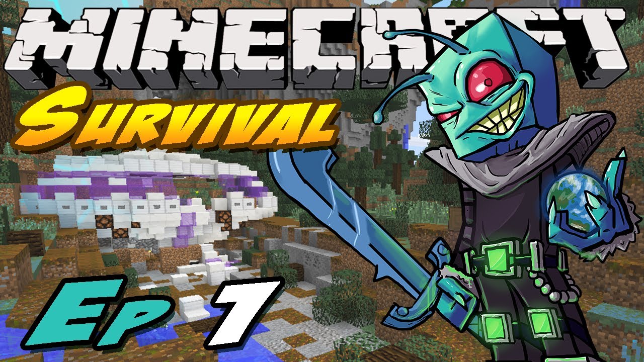 Minecraft: Alien Survival Let's Play Ep. 1 - CRASH LANDING!!! - YouTube