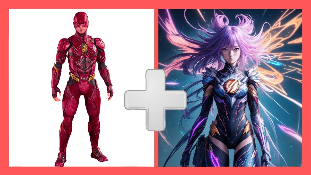 Flash + Anime girl 🔥 AVENGERS + DC - YouTube
