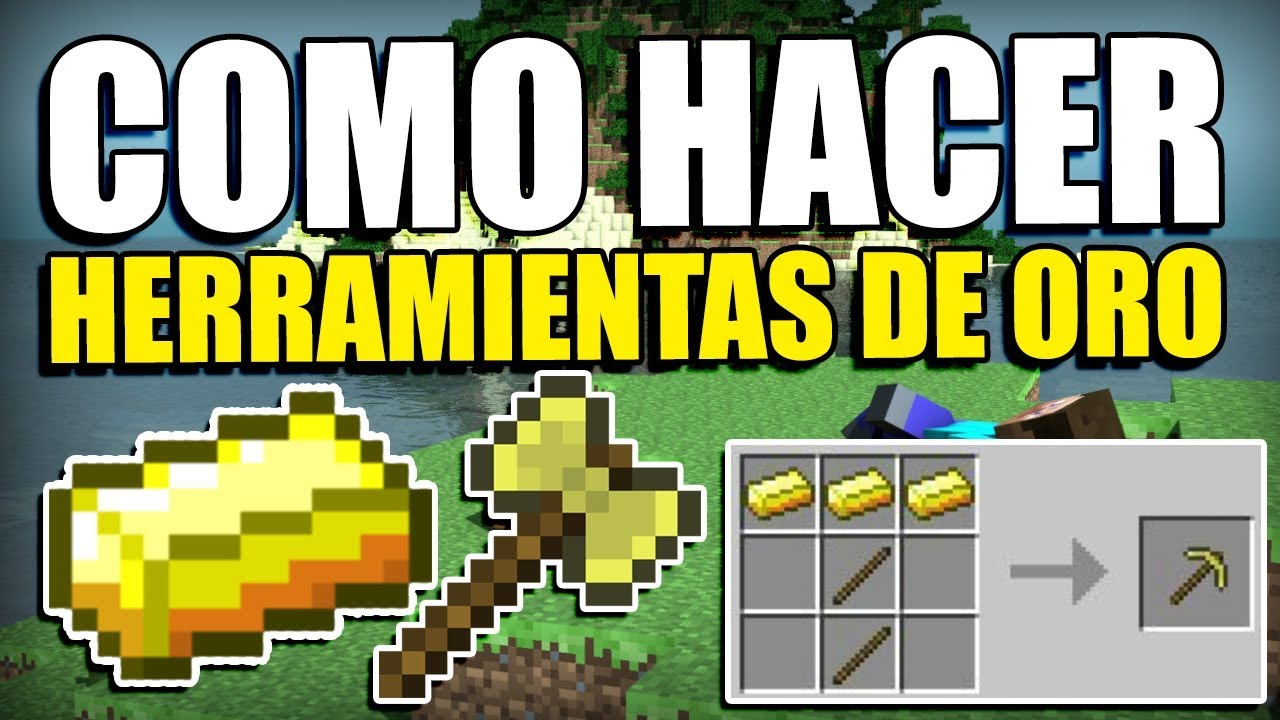 Como HACER HERRAMIENTAS de ORO en MINECRAFT 1.16 , muy sencillo. - YouTube