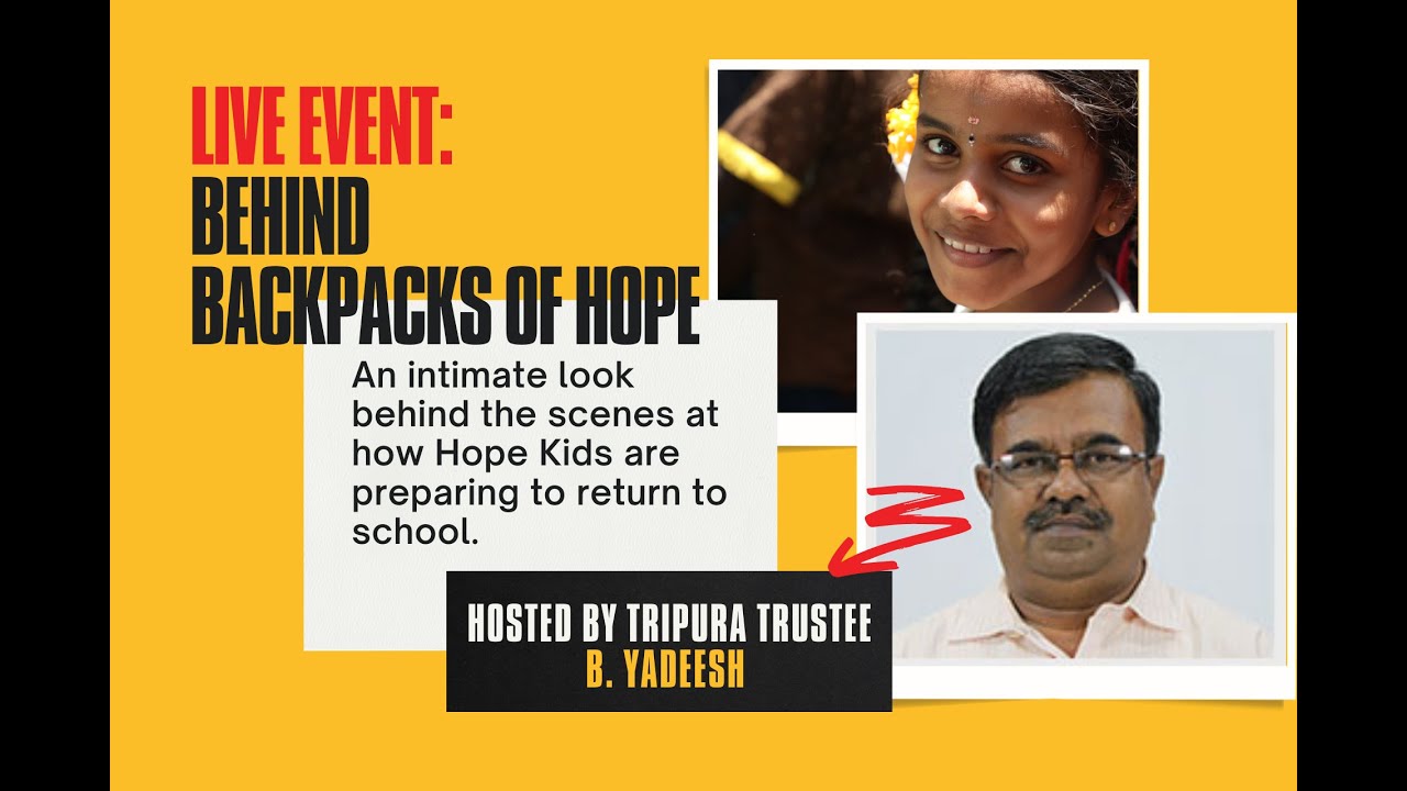 LIVE Facebook Event: Behind Backpacks of Hope - YouTube