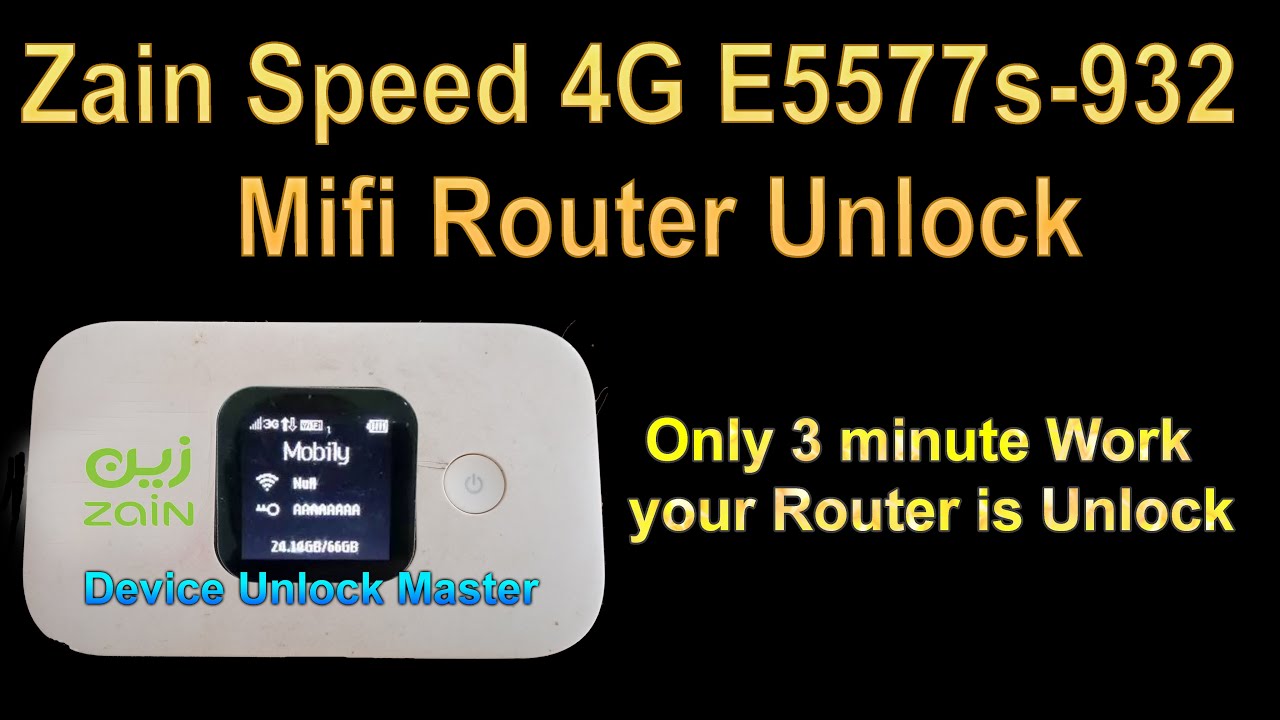 Zain Speed 4G Mifi Router E5577s-932 Unlock For All Network & All ...