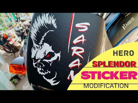 #Splendor#Hero Splendor|shield sticker modification - YouTube