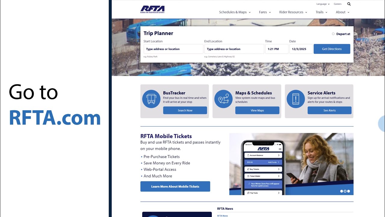 New RFTA Website Timetables - YouTube