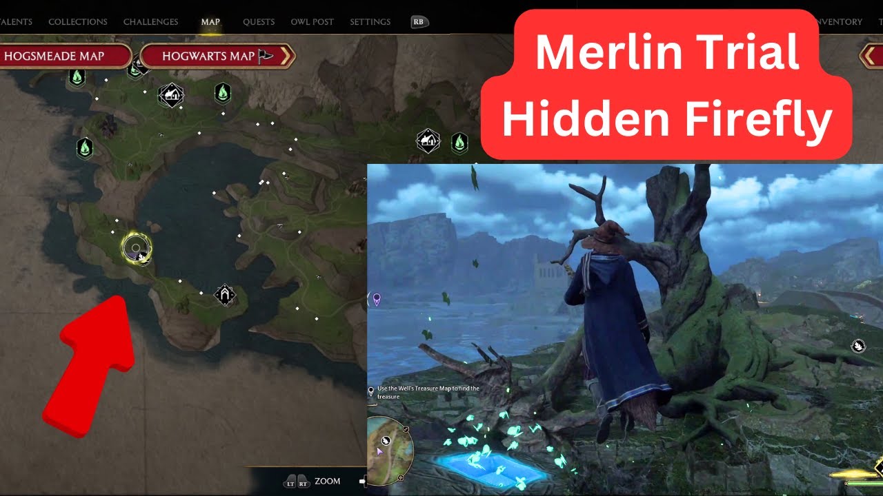 Hogwarts Legacy merlin trial hidden firefly Manor Cape - YouTube