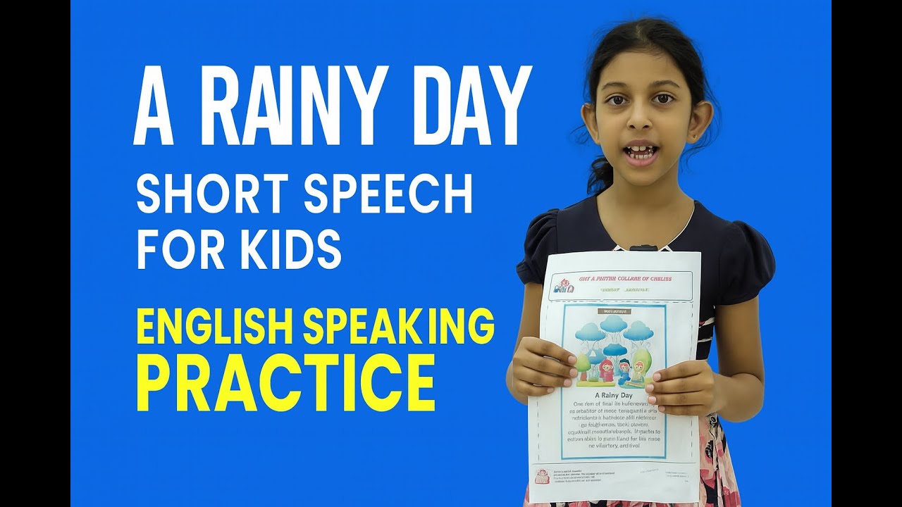 A Rainy Day | Short Speech for Kids | English Speaking Practice - YouTube