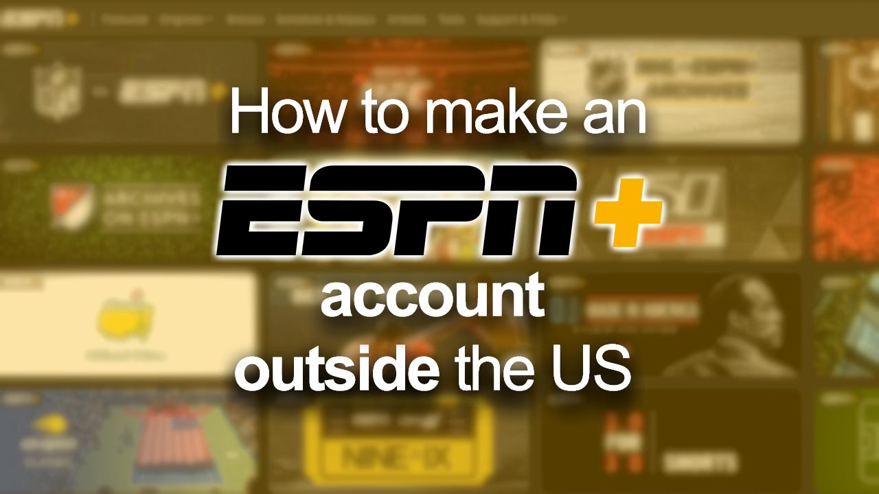 How to make an ESPN+ account outside the US - YouTube