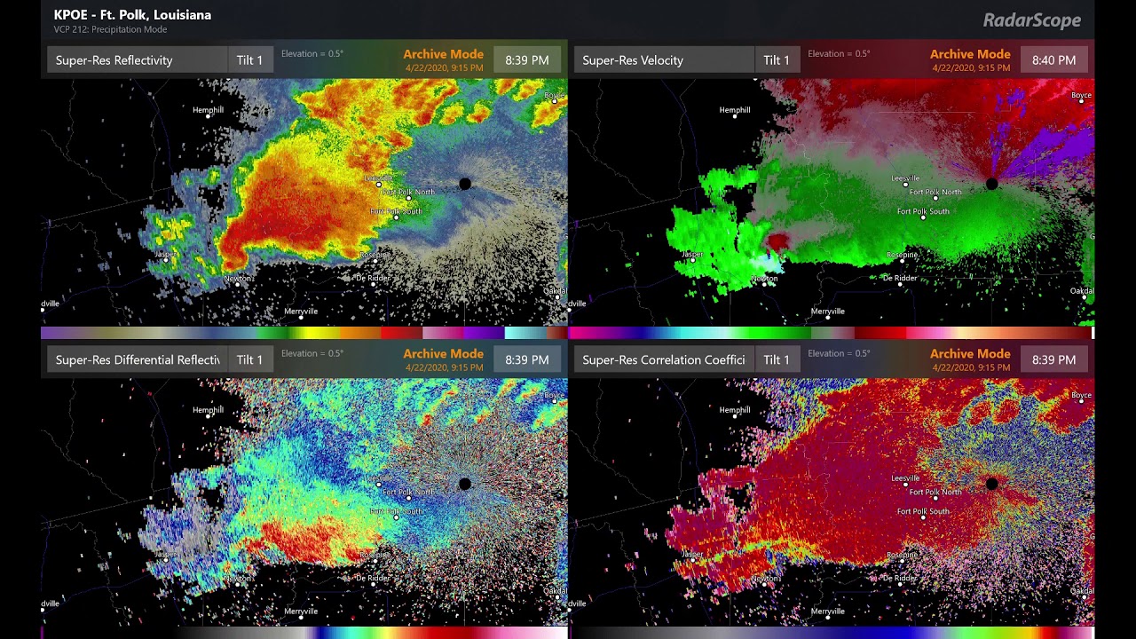 2020 4-22 Long-Track Supercell TX-LA-MS - YouTube