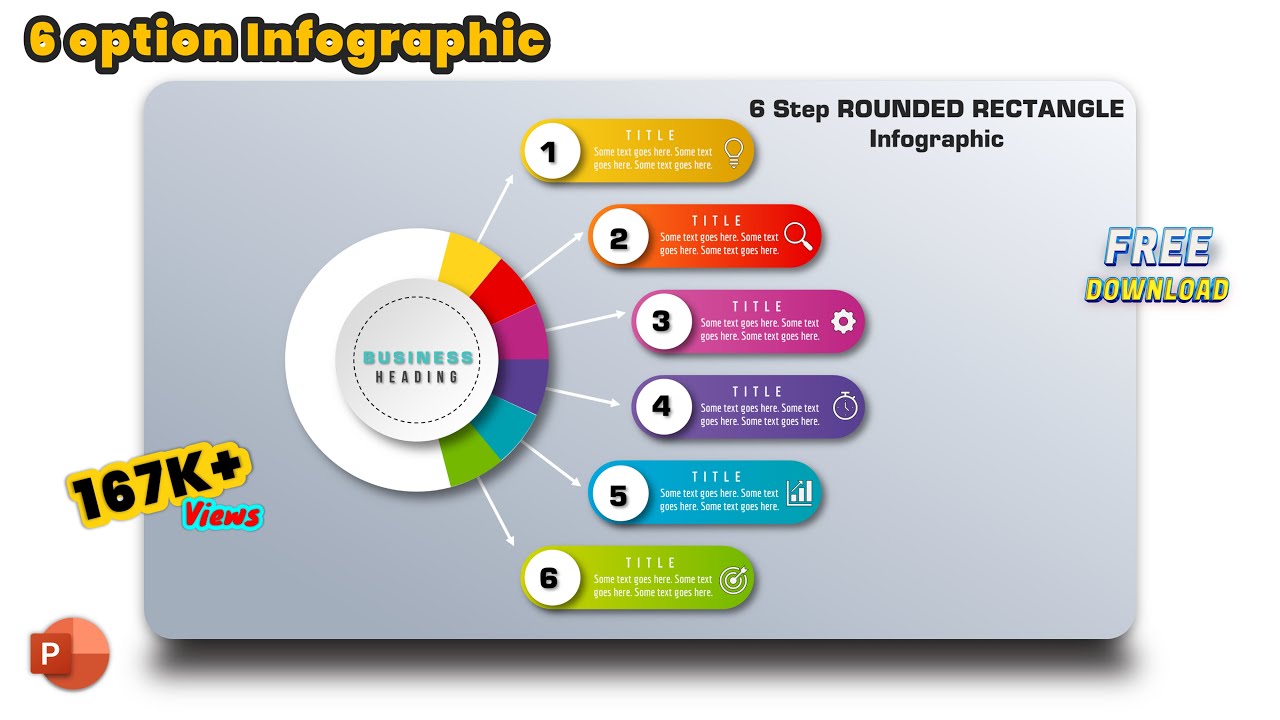 41.Step-by-Step Tutorial: Designing a 6 Option Infographic in MS ...