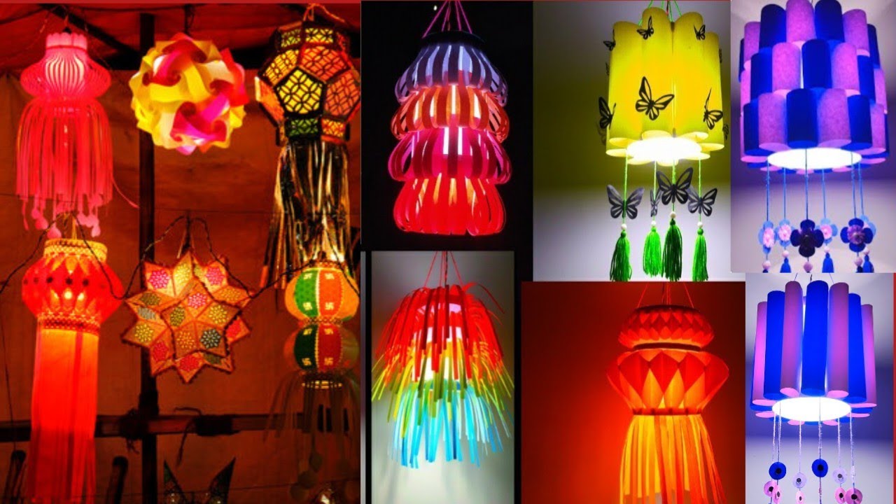 How to Make Paper Lantern Kandil Light Lamp For Diwali And Christmas ...