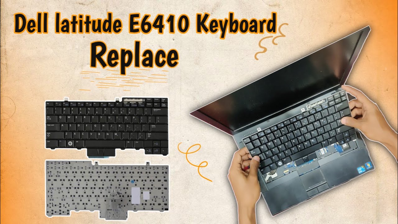 Dell Latitude E6410 keyboard Replace - YouTube