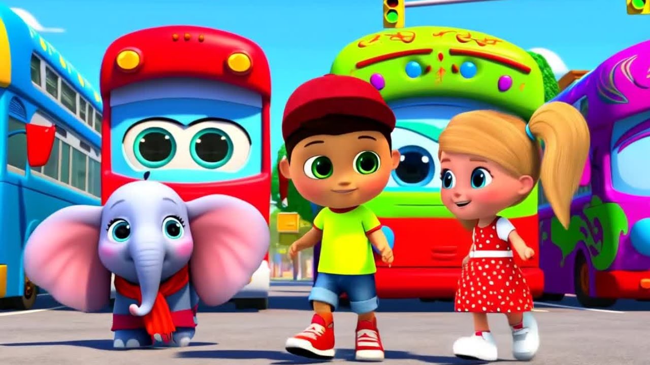 🚌 10 Little Buses Song | Counting & Learning 1 to 10 | Fun Kids Songs ...