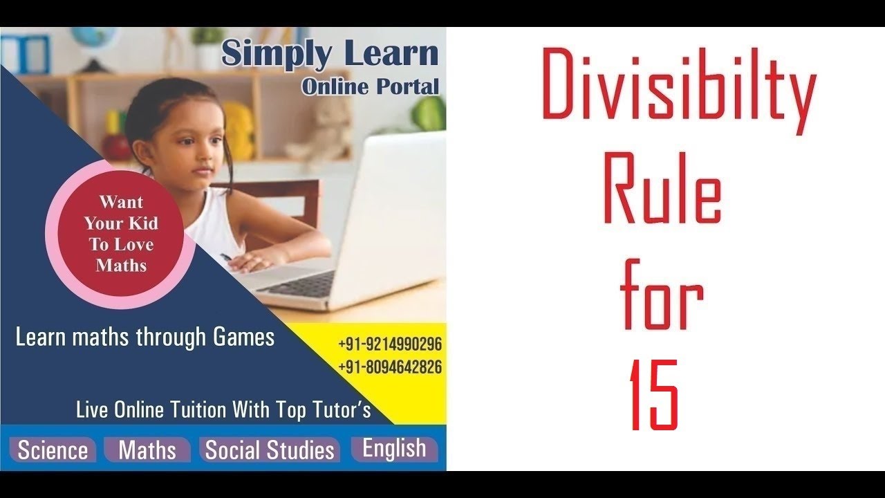 Divisibility Rule for 15 || Check if number is divisible by 15 || Maths ...