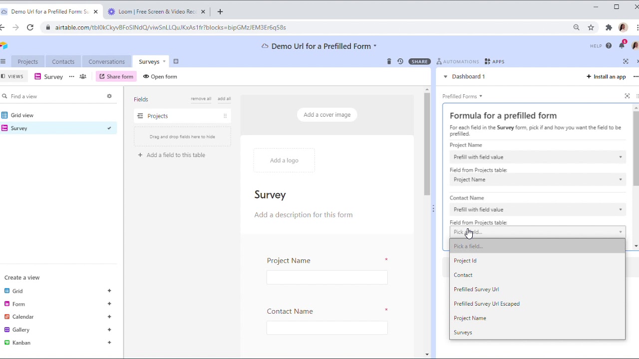 Demo: Prefilled Form (external use & linking to original record) - YouTube