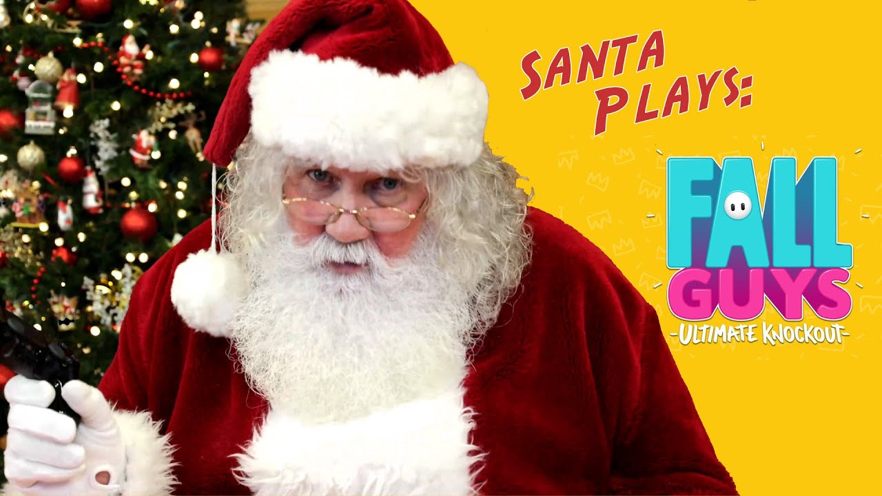 Santa learns how to play Fall Guys - YouTube