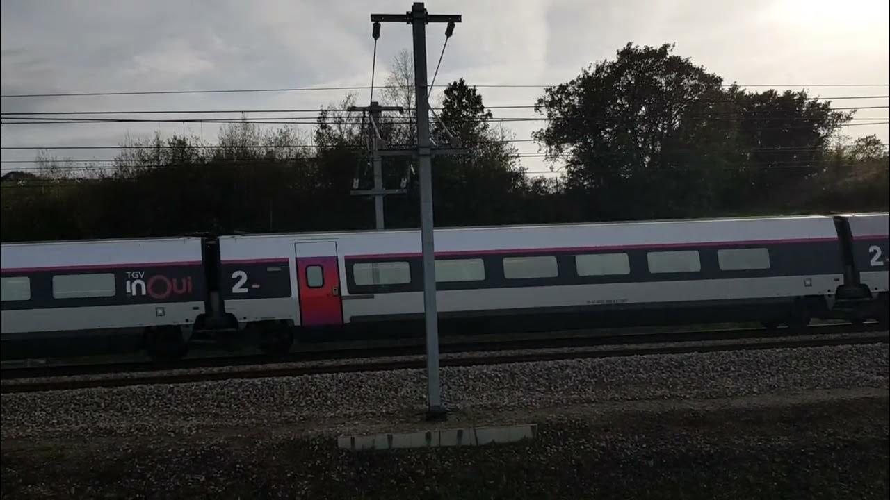 tgv inoui Atlantique sur la lgv a destination de Rennes - YouTube