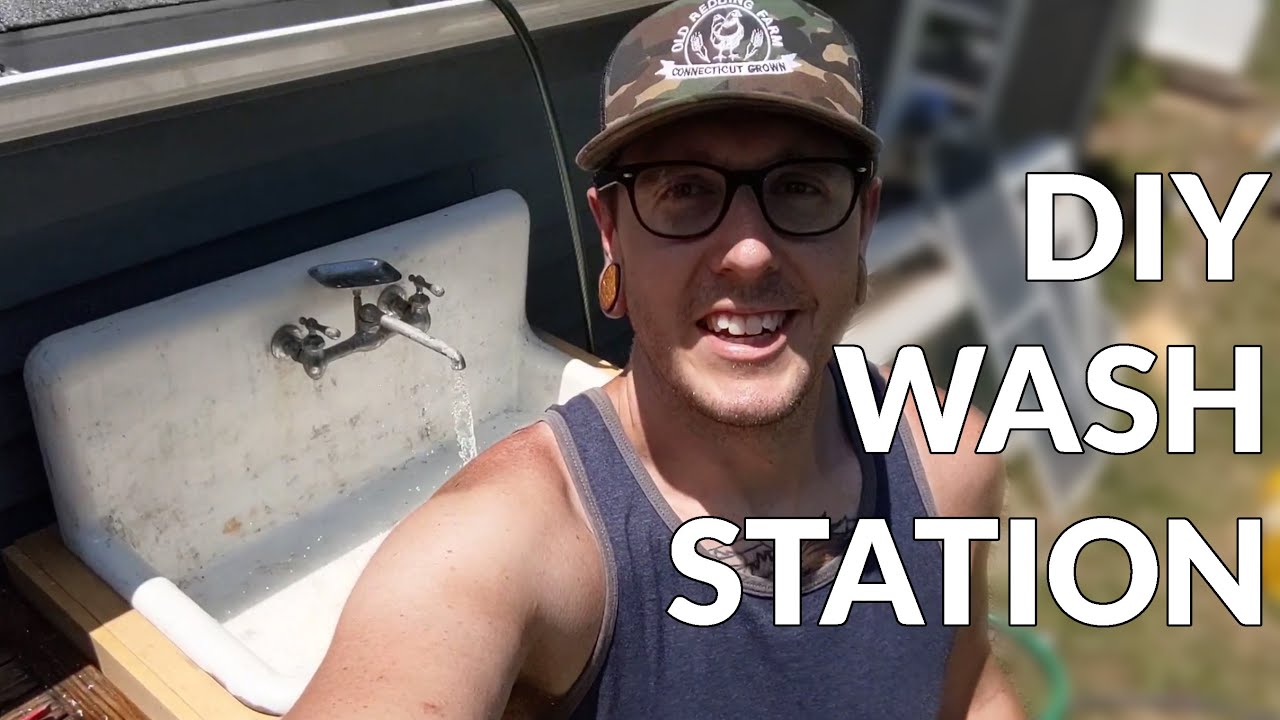DIY Vegetable Wash Station With RECLAIMED CAST IRON SINK! | Build-It ...