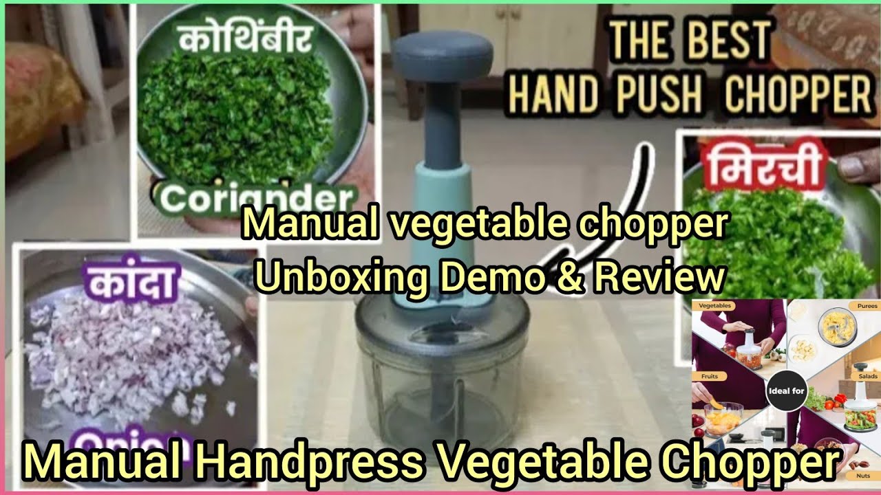 Vegetable Chopper Unboxing Demo & Review | Meesho hand push chopper ...