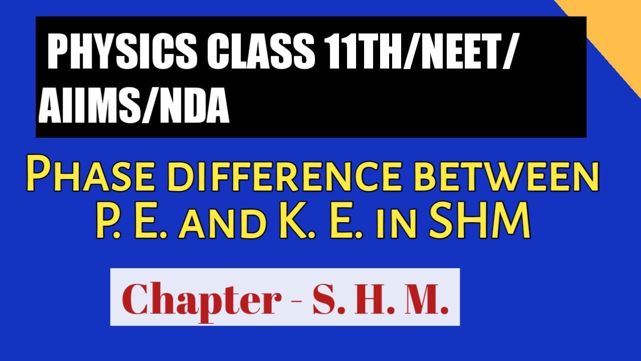 Phase difference between K.E.and P. E. in SHM Class- 11th/NEET/AIIMS ...