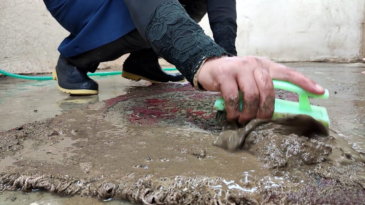 You won't believe how a dirty rug can be so SATISFYING ! - rug cleaning ...
