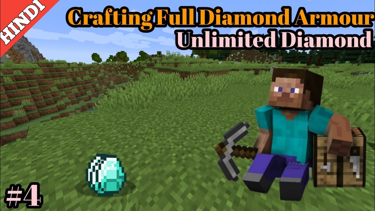Crafting Full Diamond Armour In Minecraft | very easy way to mining ...
