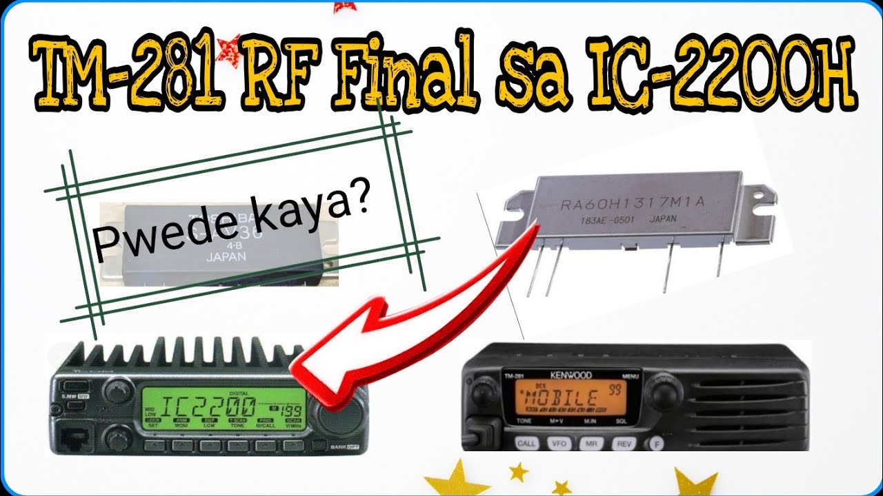 Replacing RF FINAL of IC-2200H to TM-281 or VISE VERSA - YouTube