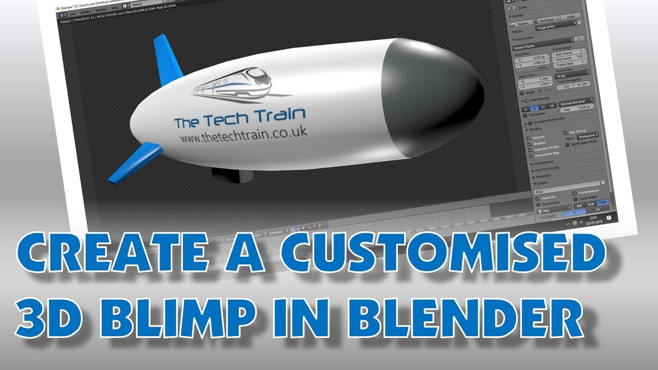Create a Customized 3D Blimp in Blender - YouTube