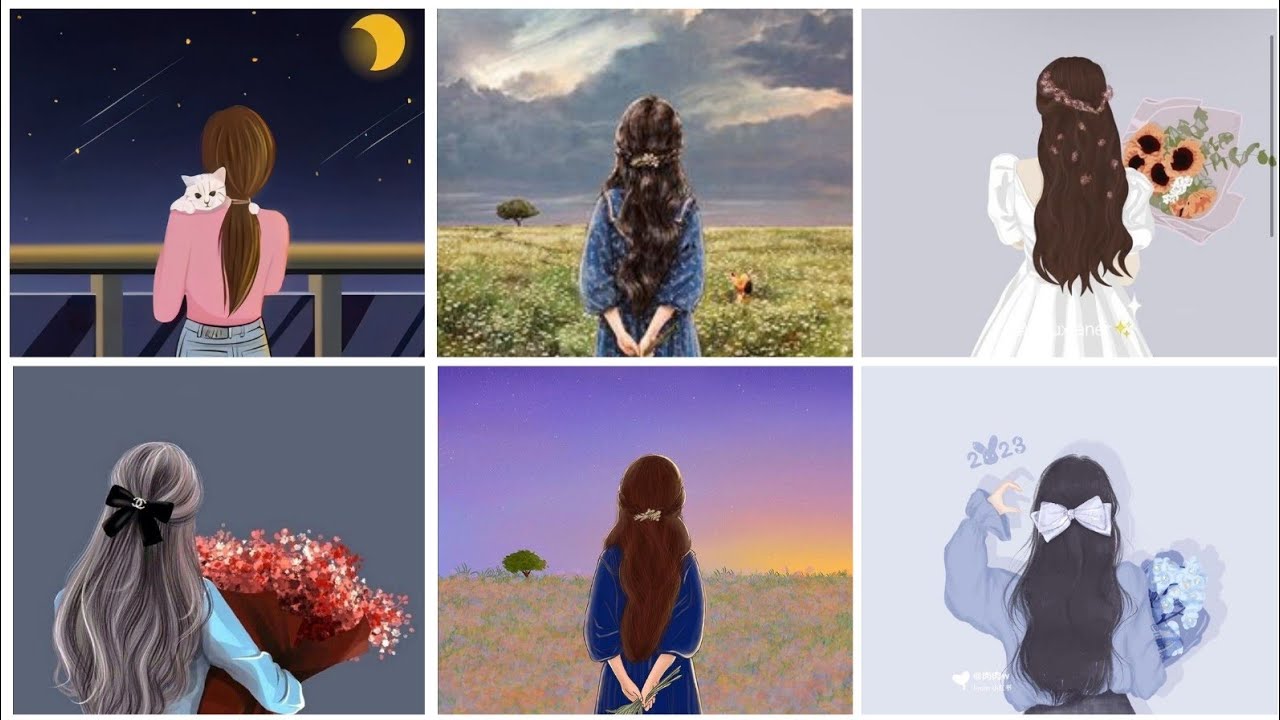 Amazing cartoon girls hidden face dpz collection ️ beautiful cartoon ...