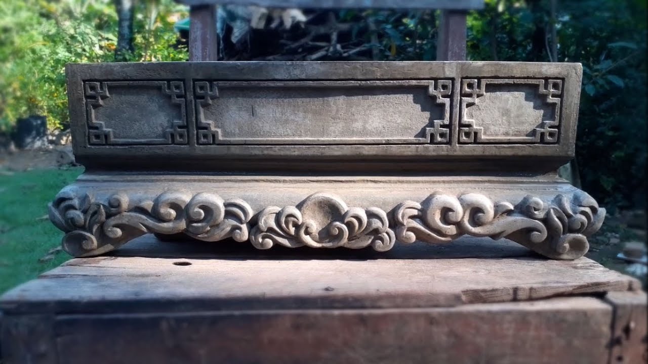 Membuat Dummy Pot Bonsai Relief Ornamen Klasik - YouTube