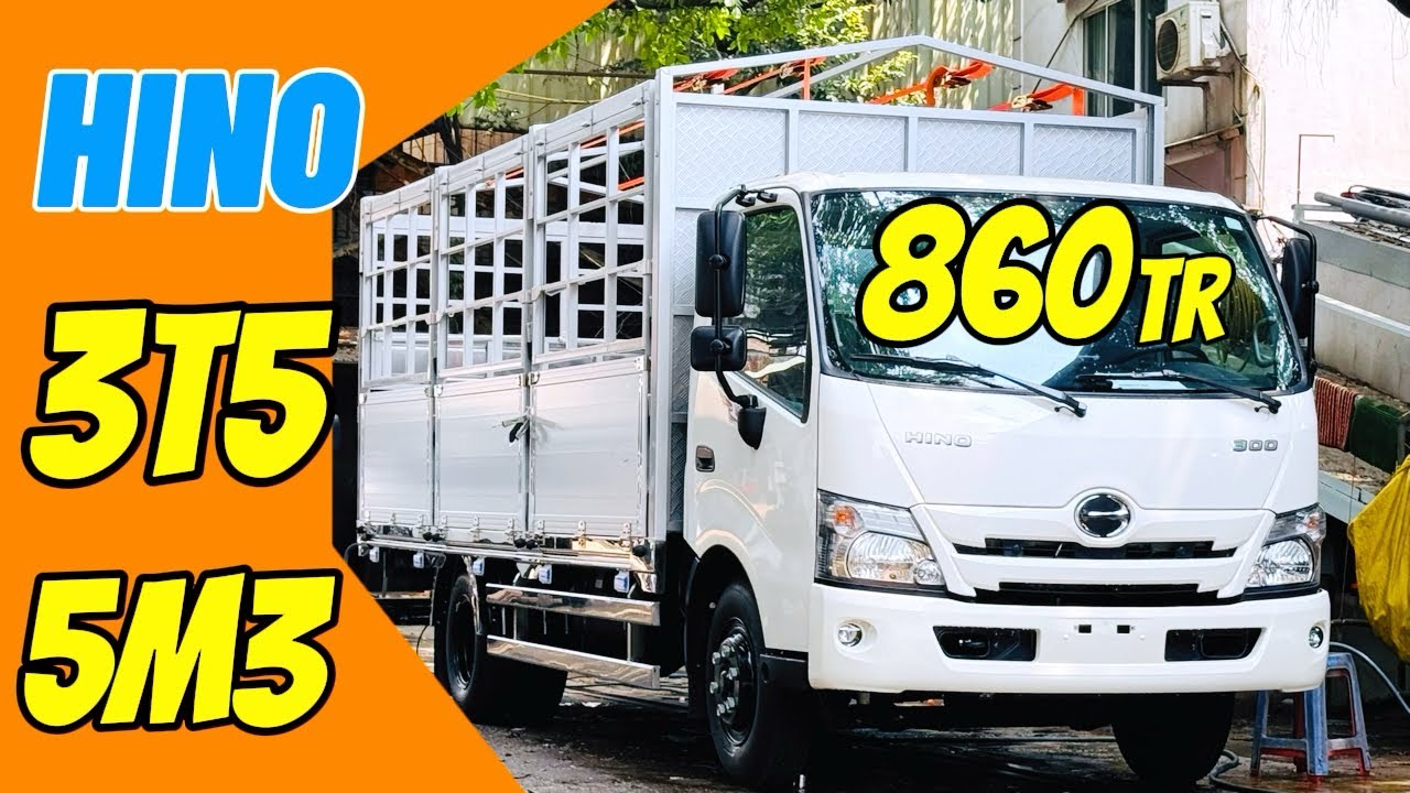Xe Tải Hino 3T5 Thùng Mui Bạt | Giá Xe Tải Hino 3T5 Euro5 Mui Bạt Nhôm ...