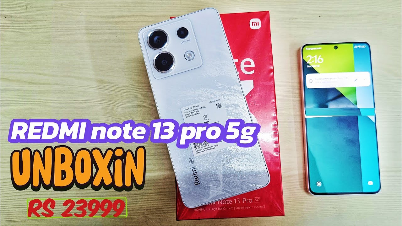 REDMI note 13 pro 5g unboxing 😮 arctic white colour🔥coral purple 200mp ...