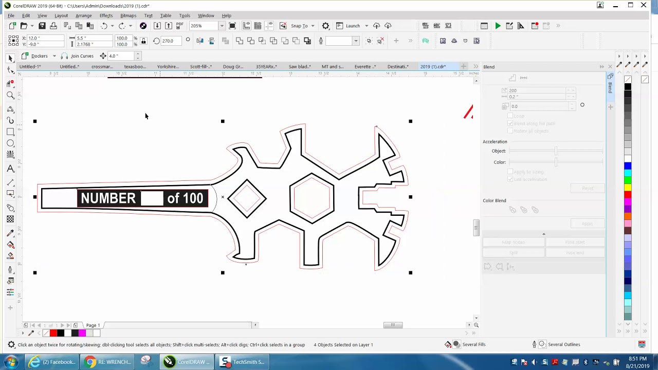 Corel Draw Tips & Tricks Power Clip in just one part of an Object - YouTube