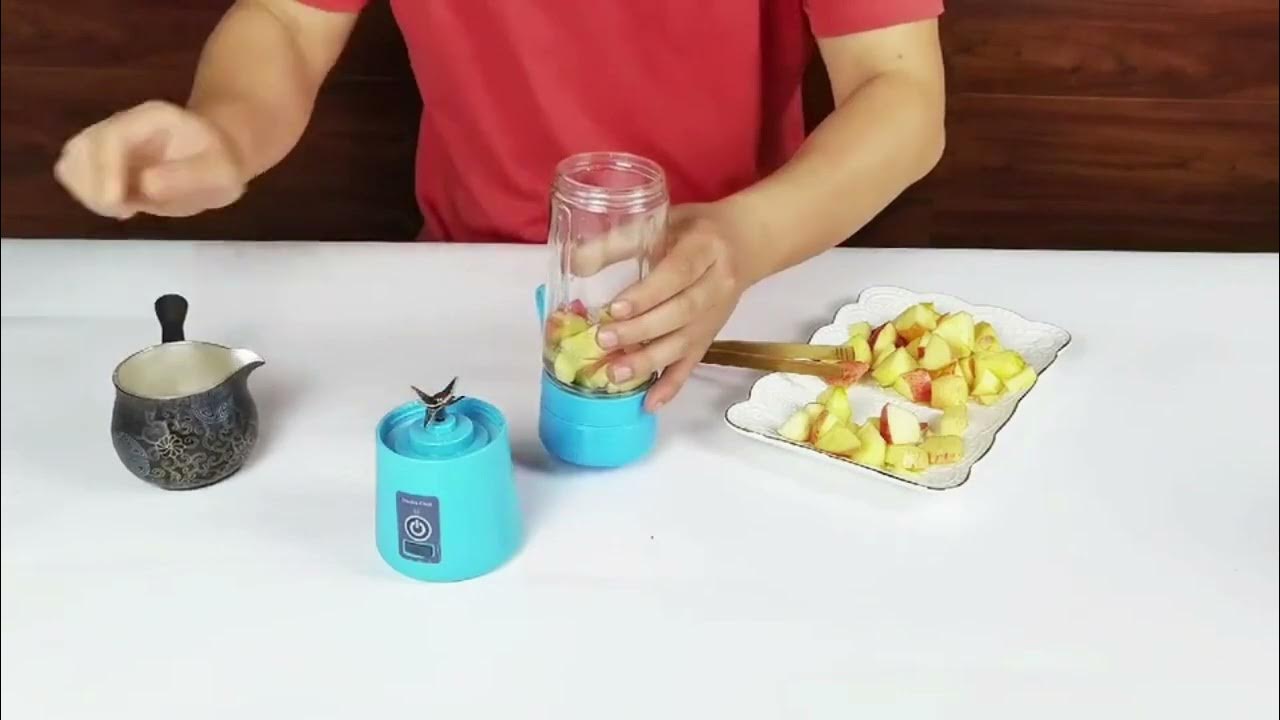 Mini Blender Portabil 380 ml, 6 Lame - YouTube